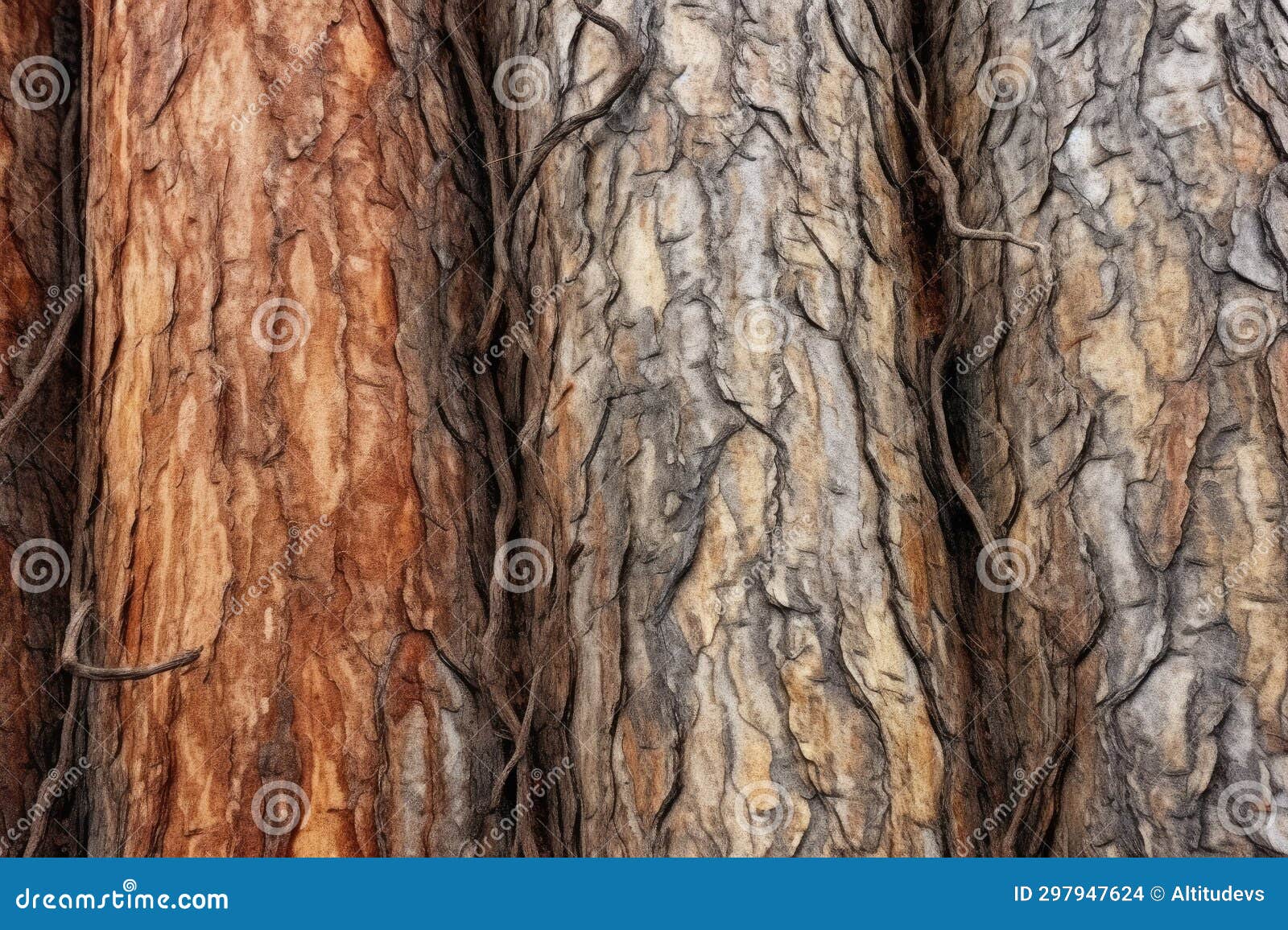 Macro Shot of a Trees Bark Texture in a Forest Stock Illustration ...
