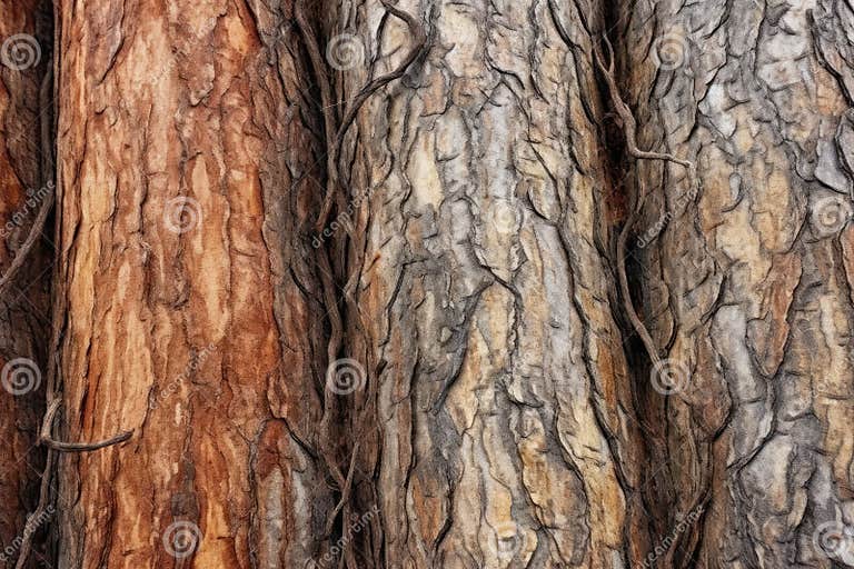 Macro Shot of a Trees Bark Texture in a Forest Stock Illustration ...