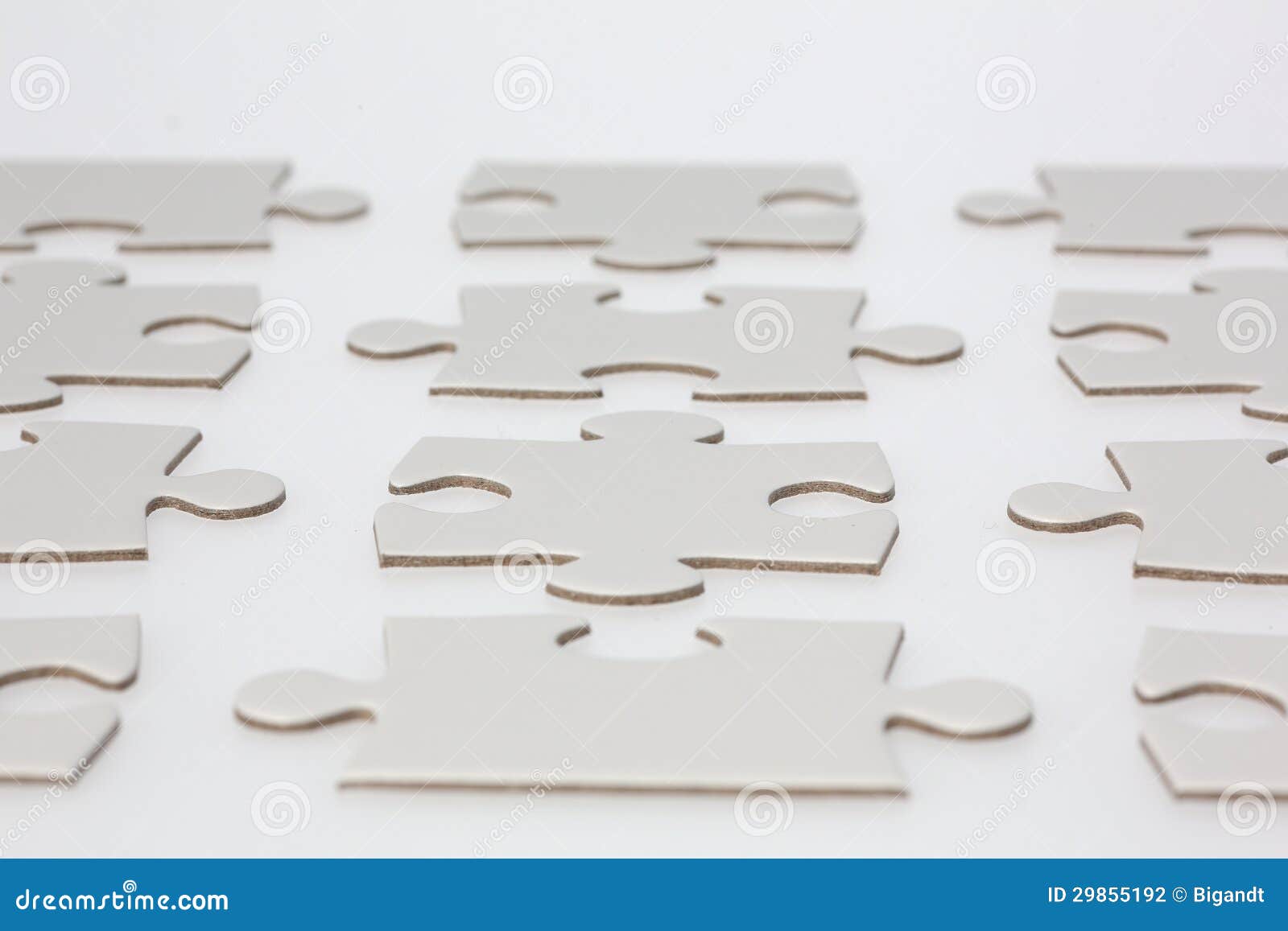 Rows of Jigsaw Puzzle Pieces Stock Photo - Image of studio, large: 29855192