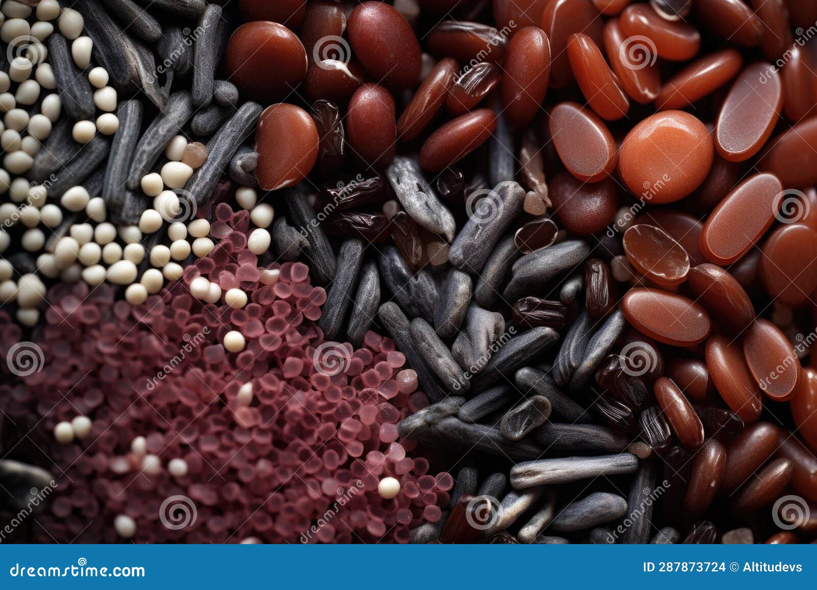 Macro Shot of Unique Heritage Seed Textures Stock Illustration ...