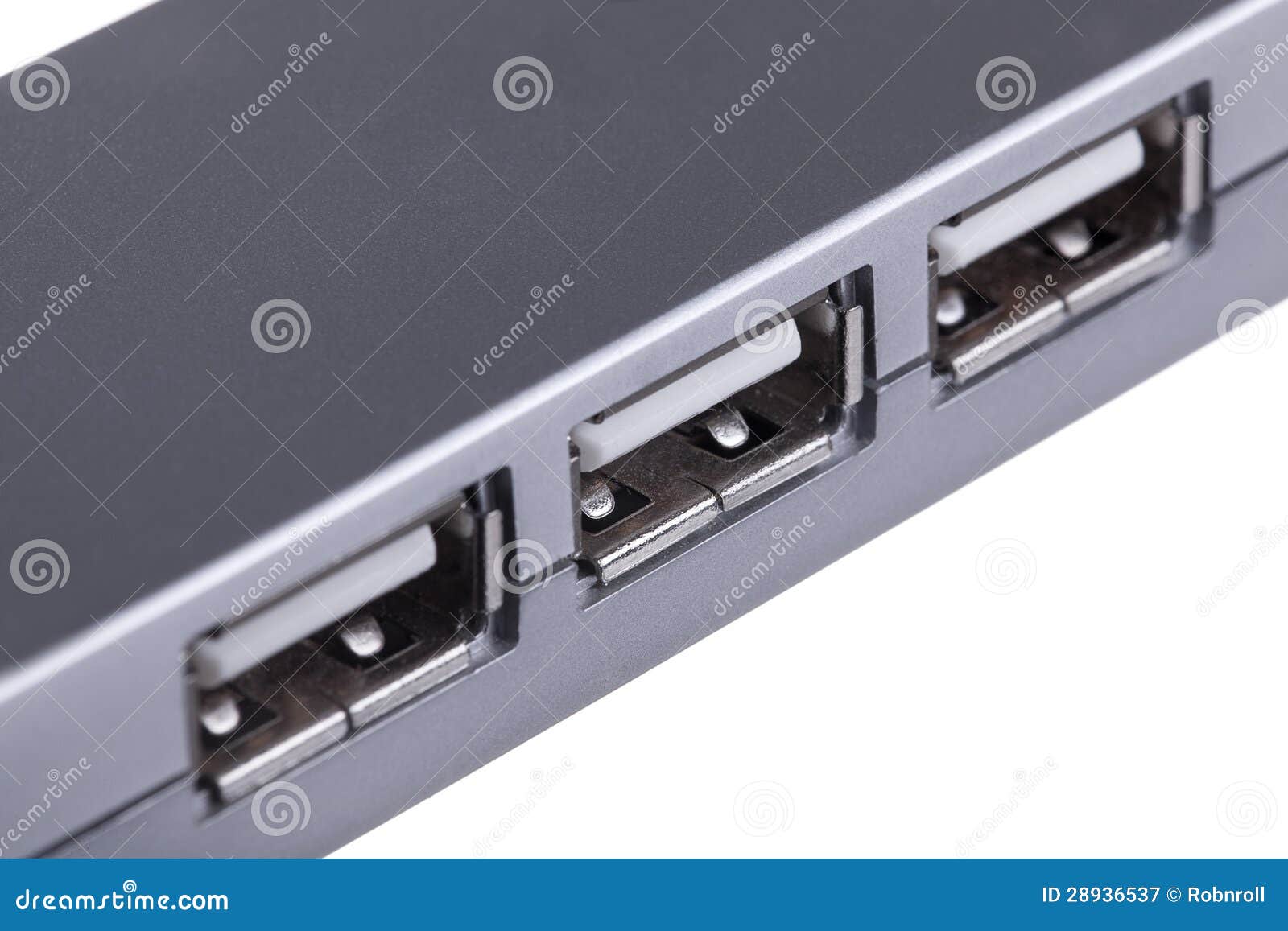 Macro Shot of a USB Hub, Isolated on White Stock Image - Image of ...