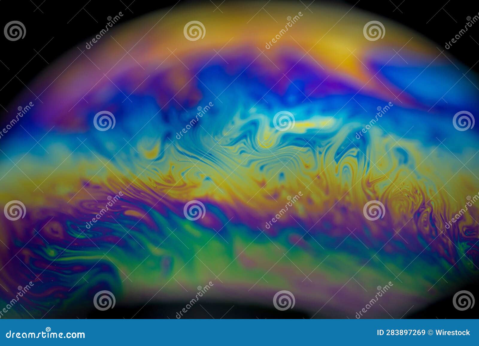 Macro Shot of a Vibrant Oil Bubble. Stock Image - Image of shimmering ...