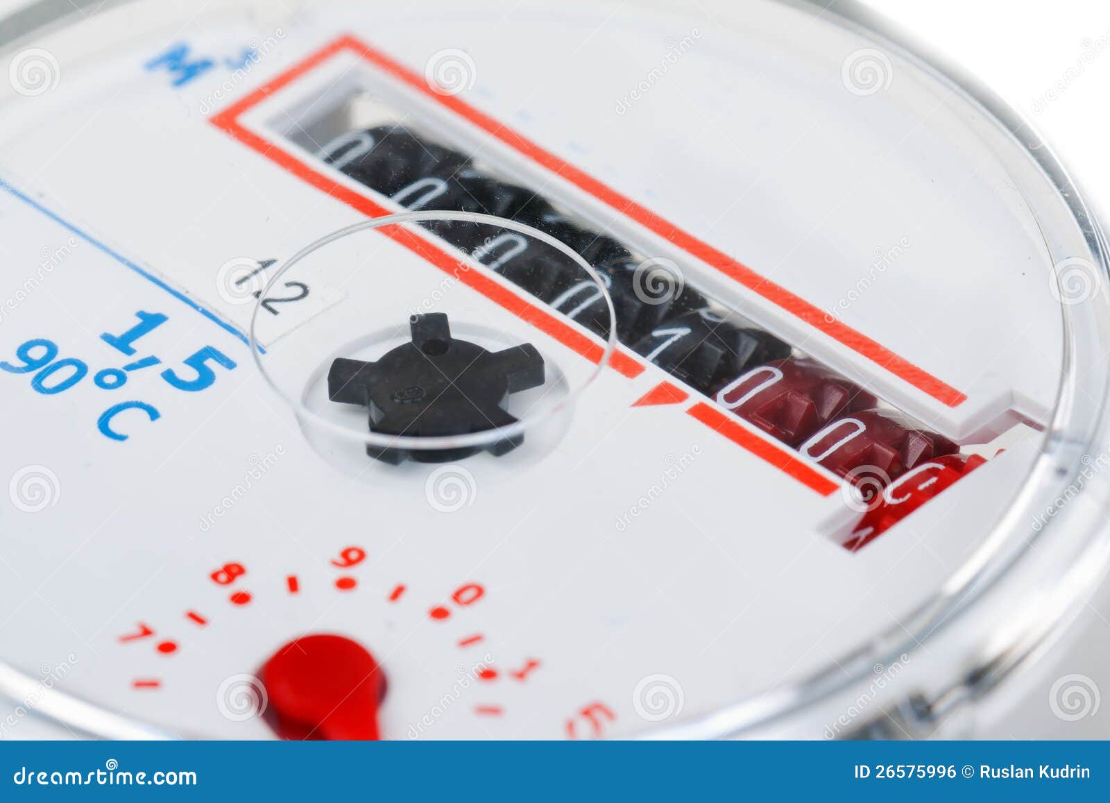 Macro Shot of a Water Meter Stock Photo - Image of pipe, construction ...