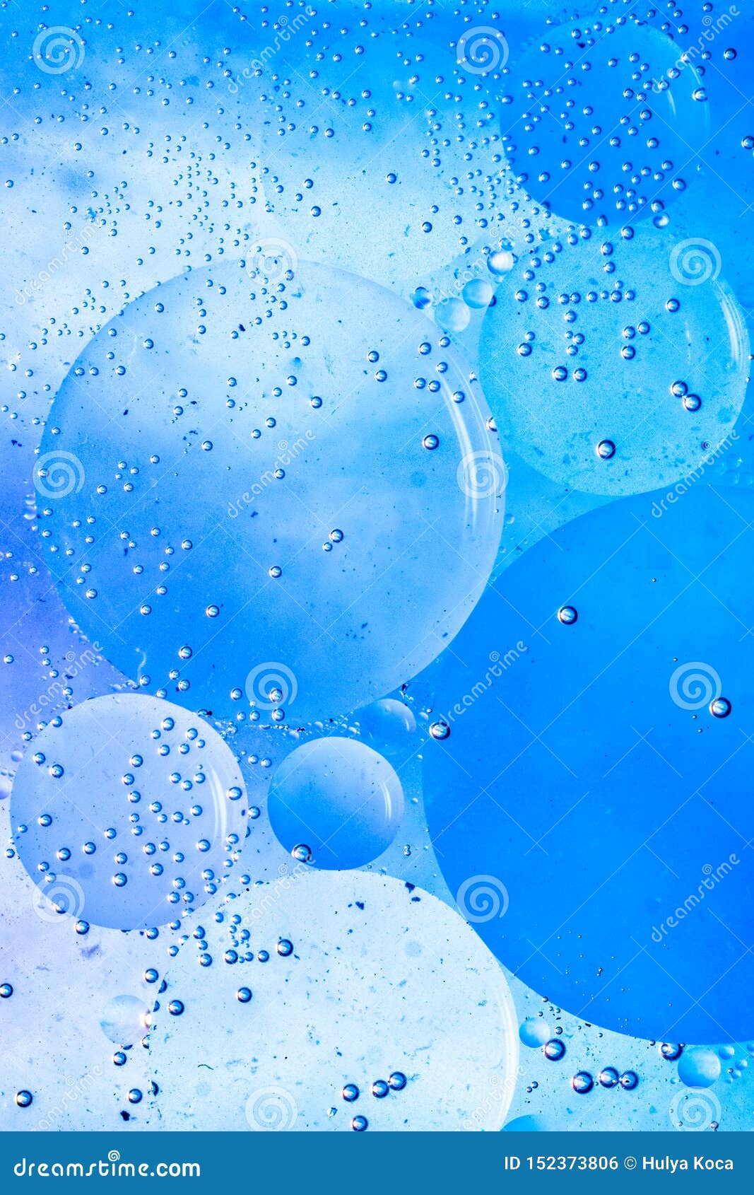 Macro Shot of Water Oil Emulsion Over Colored Background Stock Photo ...