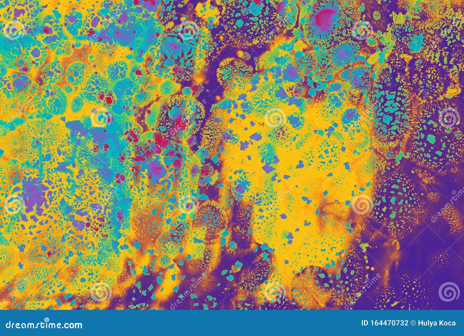 Macro Shot of Water-oil Emulsion Over Colored Background Stock Photo ...