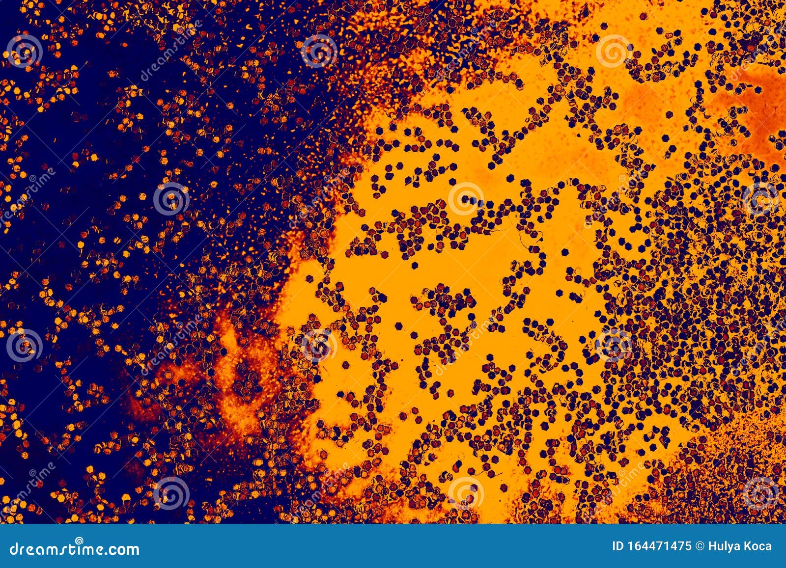 Macro Shot of Water Oil Emulsion Over Colored Background Stock Image ...