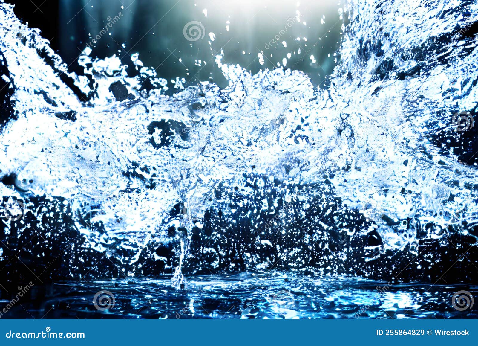 Macro Shot of Water Splash with Bubbles - Background Stock Image ...