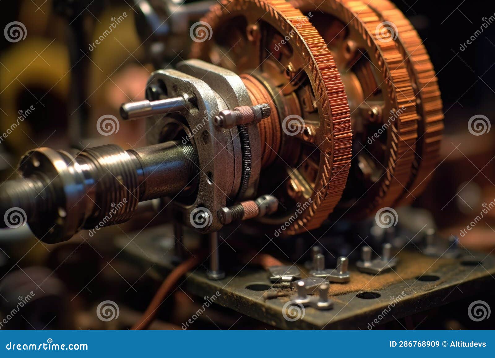 Macro Shot of Welding Wire Spool and Feeding Mechanism Stock Image ...