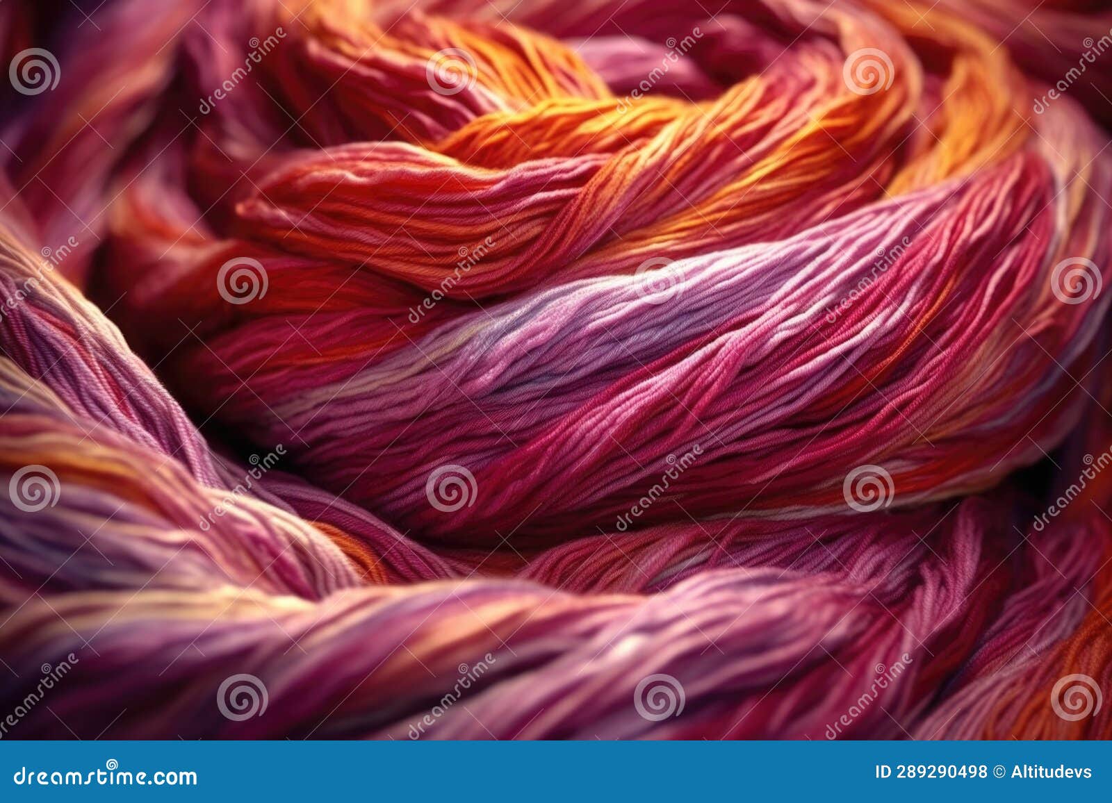 Macro Shot of Wool Fibers Twisted into Yarn Stock Photo - Image of ...