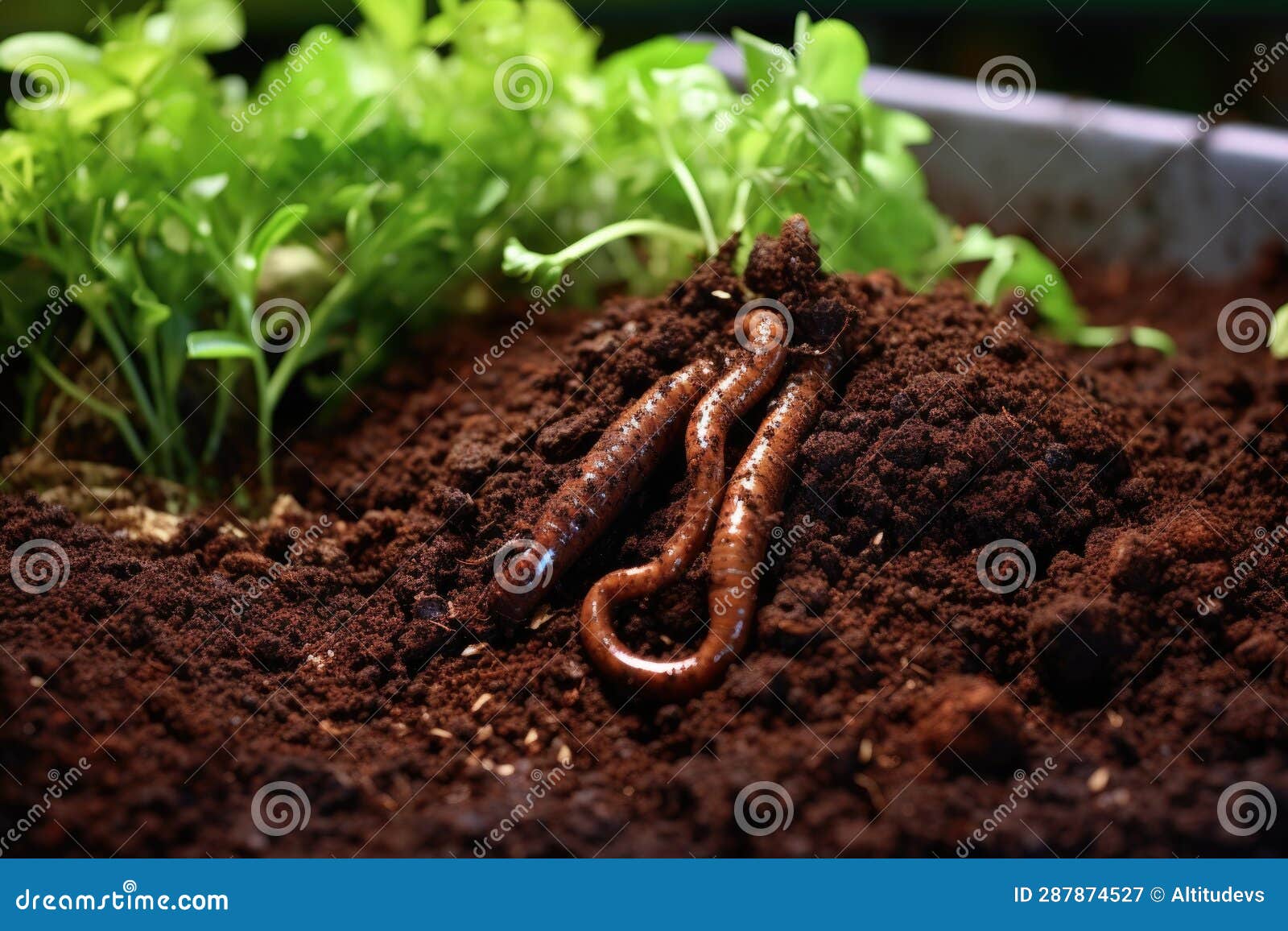 Macro Shot of Worm Casting, a Nutrient-rich Compost Product Stock Image ...