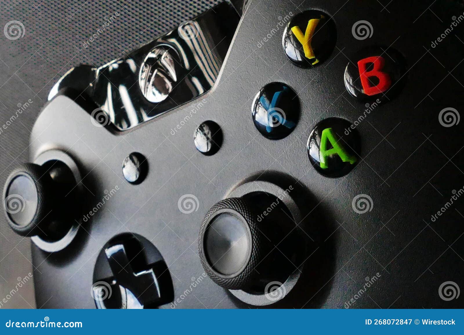 Macro Shot of an Xbox One Video Games Controller with Different Keys ...