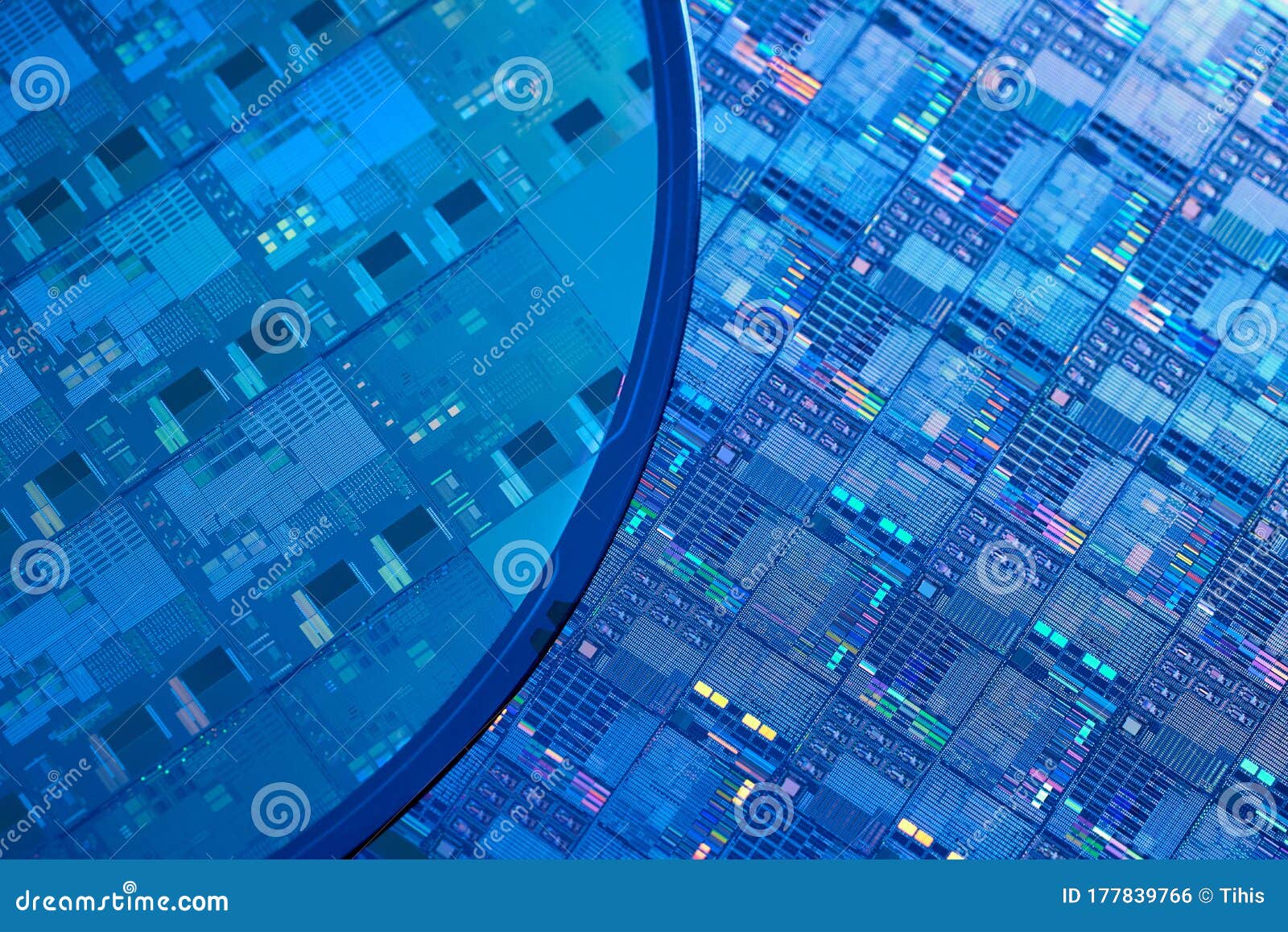 Macro of Silicon Semiconductor Wafer. Stock Photo - Image of ...