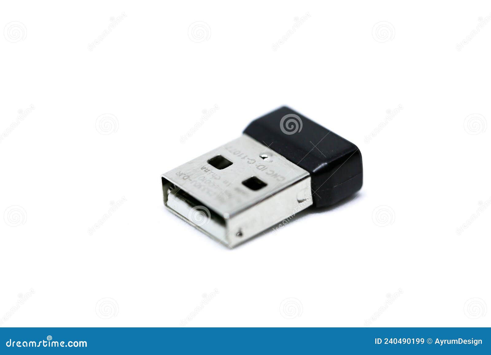 Macro of a Small USB Flash Drive Stick on a White Background Stock ...