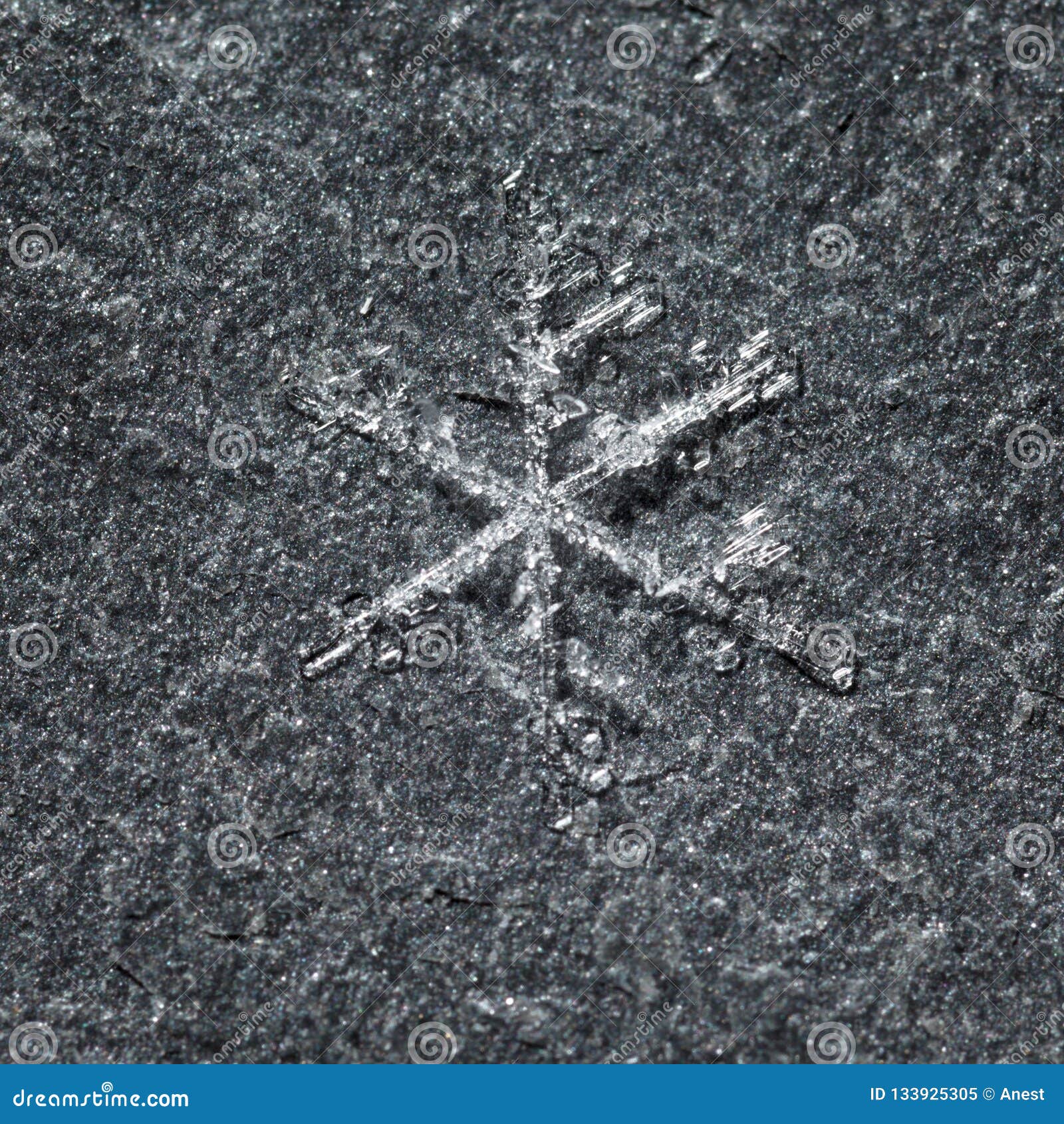 Melting snowflake stock image. Image of grey, fine, object - 133925305