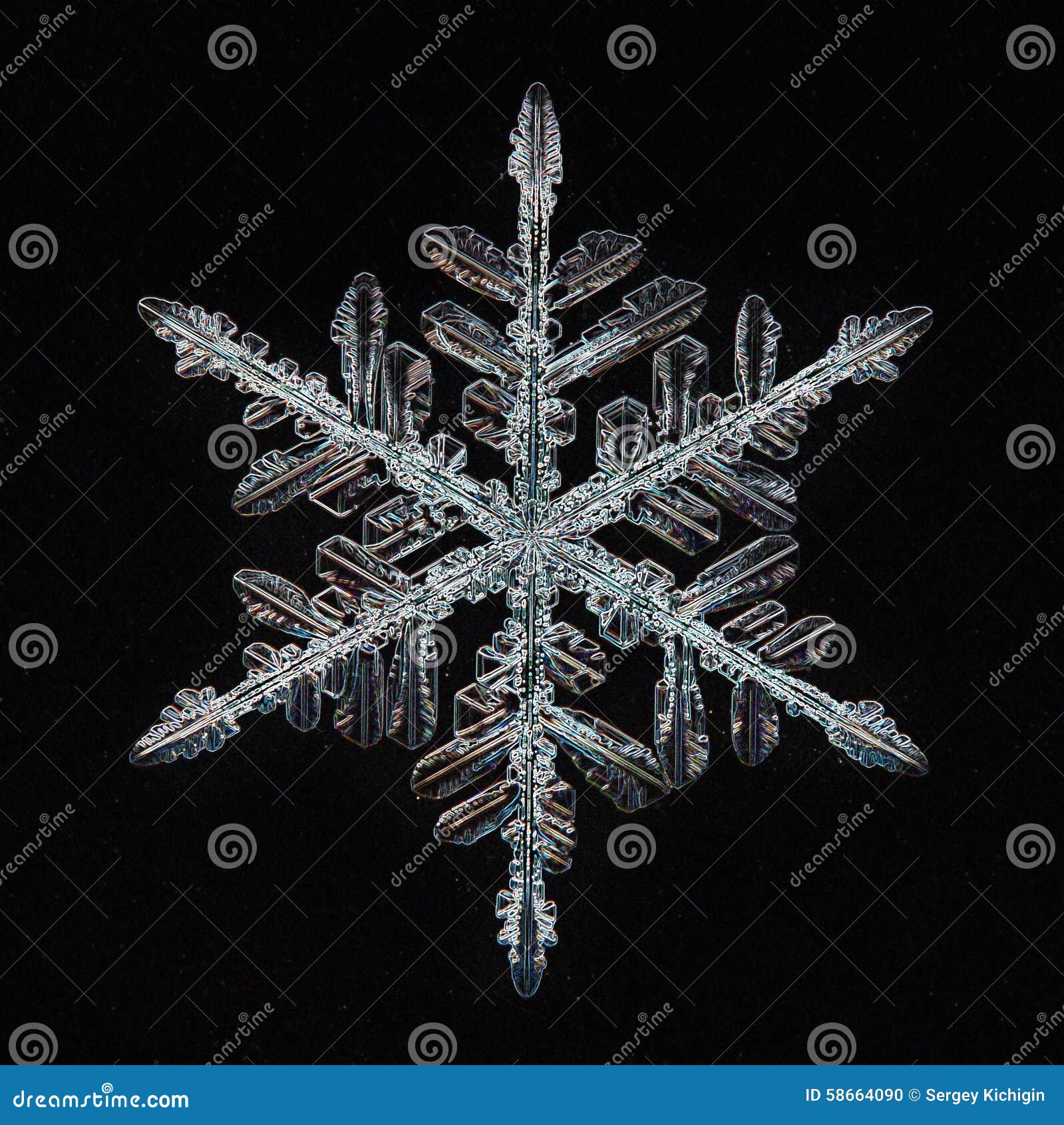 Macro Snowflake Ice Crystals Stock Photo - Image of frost, north: 58664090