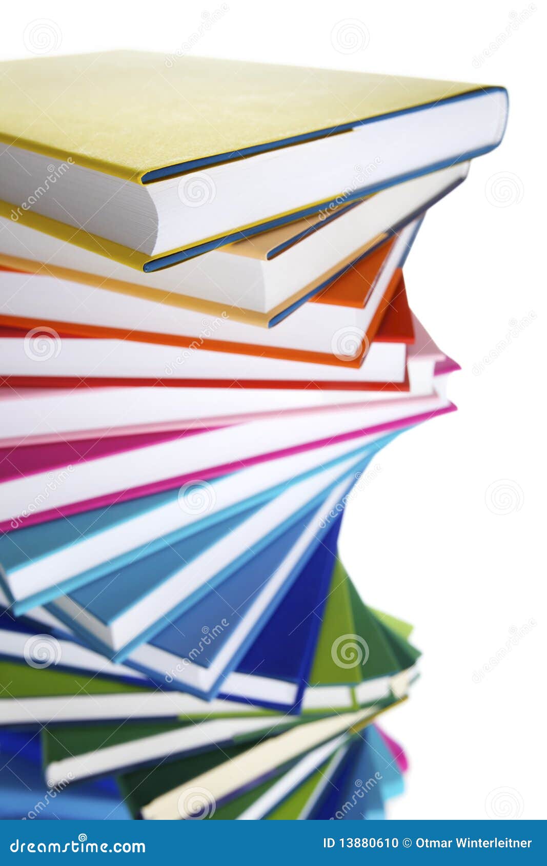 Spiral Stack Of Rainbow Colored Books Royalty-Free Stock Photography ...
