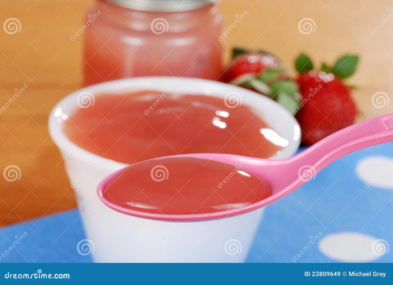 Spoonful Of Strawberry Jam. Homemade Strawberry Jam Stock Photo ...