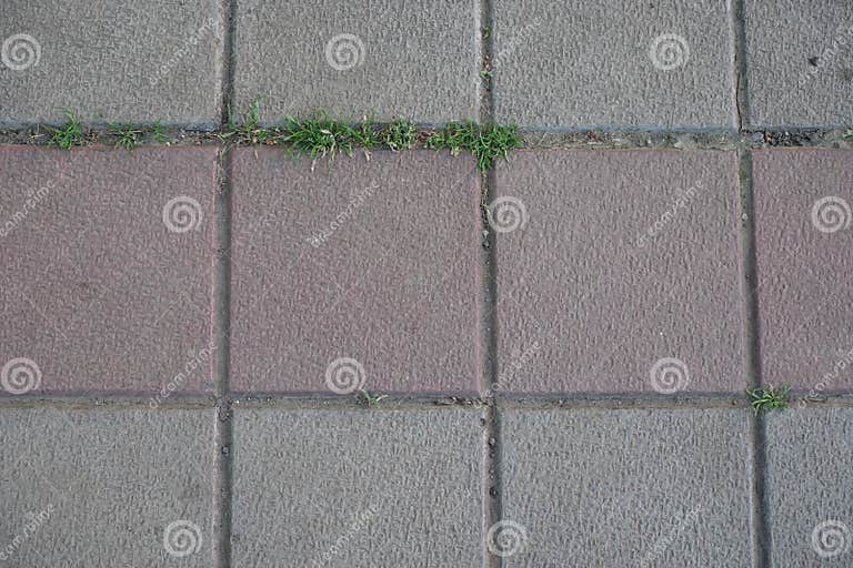 Macro of Stack Bond Brick-like Gray and Pink Concrete Pavement Stock ...