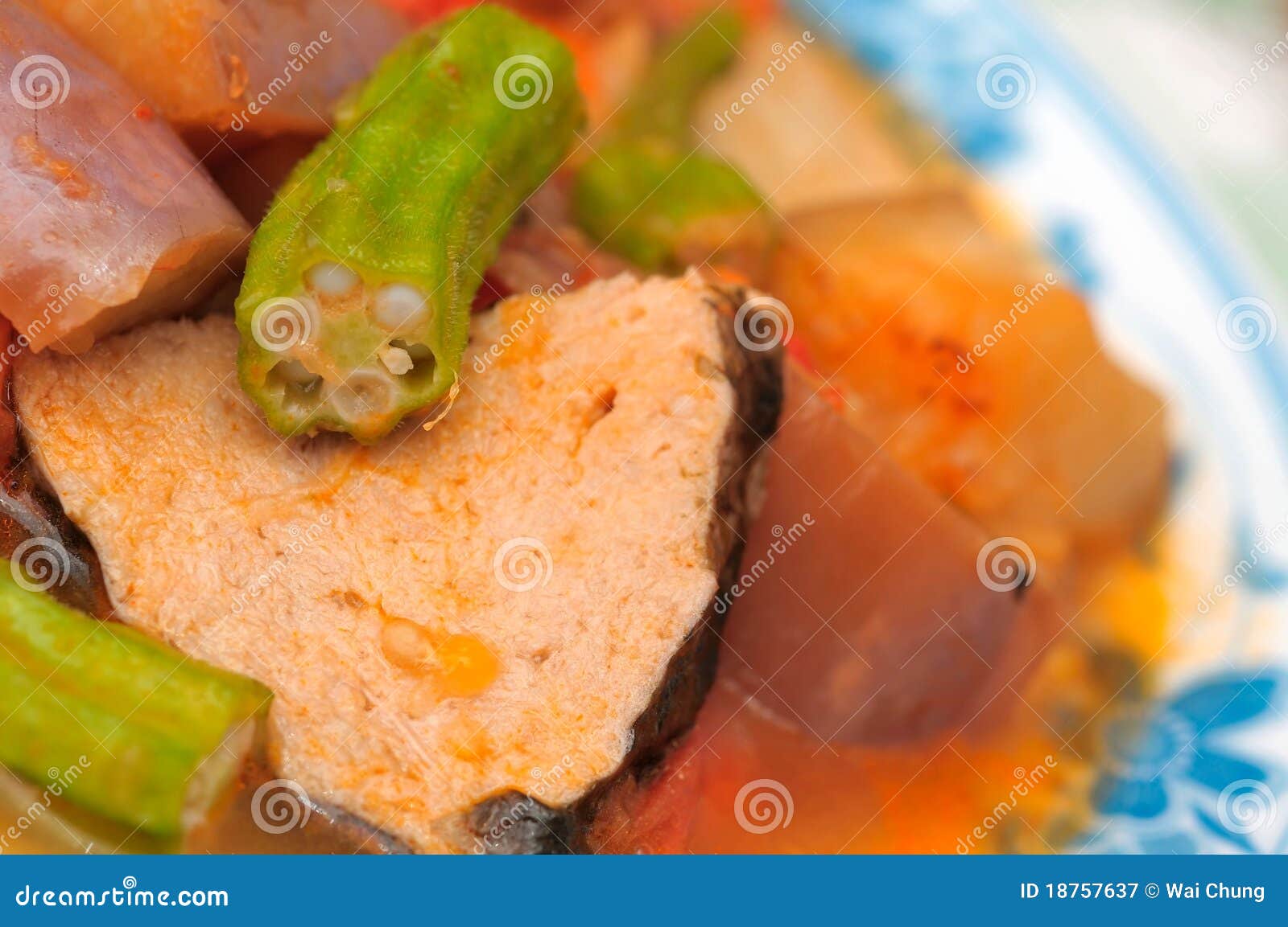 Macro of Steamed Fish Delicacy Stock Image - Image of soup, asia: 18757637