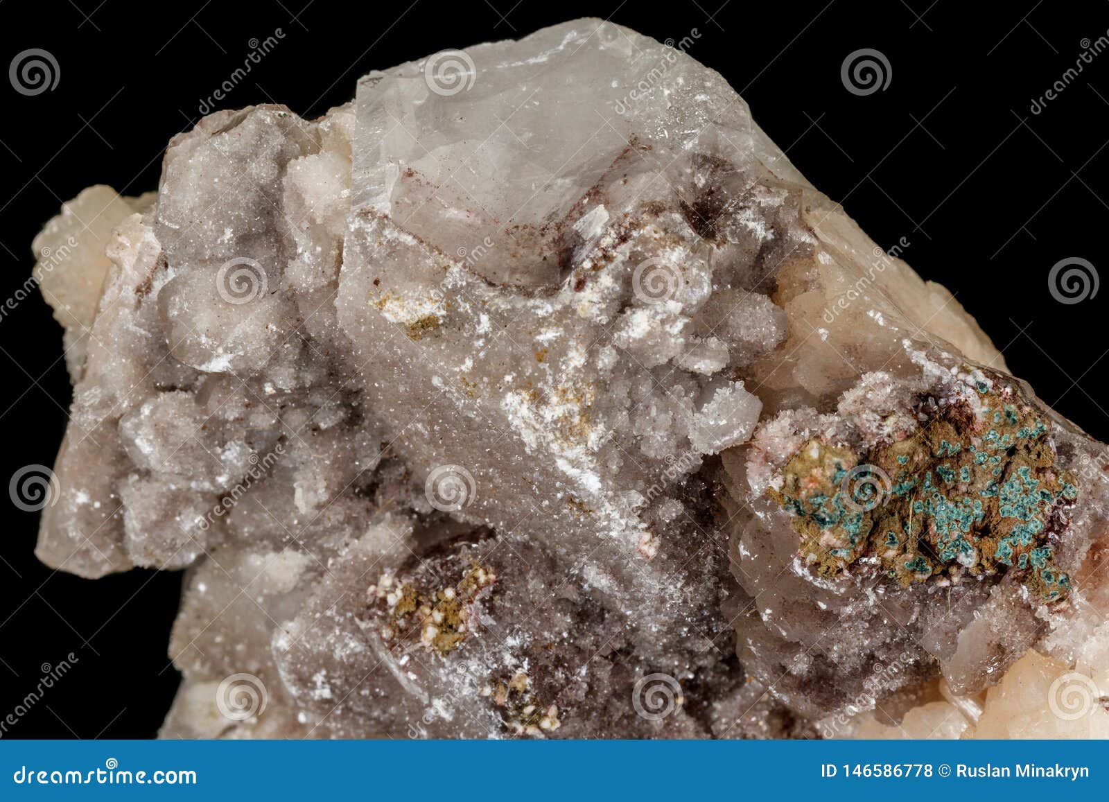 Macro Stone Albite Mineral on Black Stock Photo - Image of glitter ...