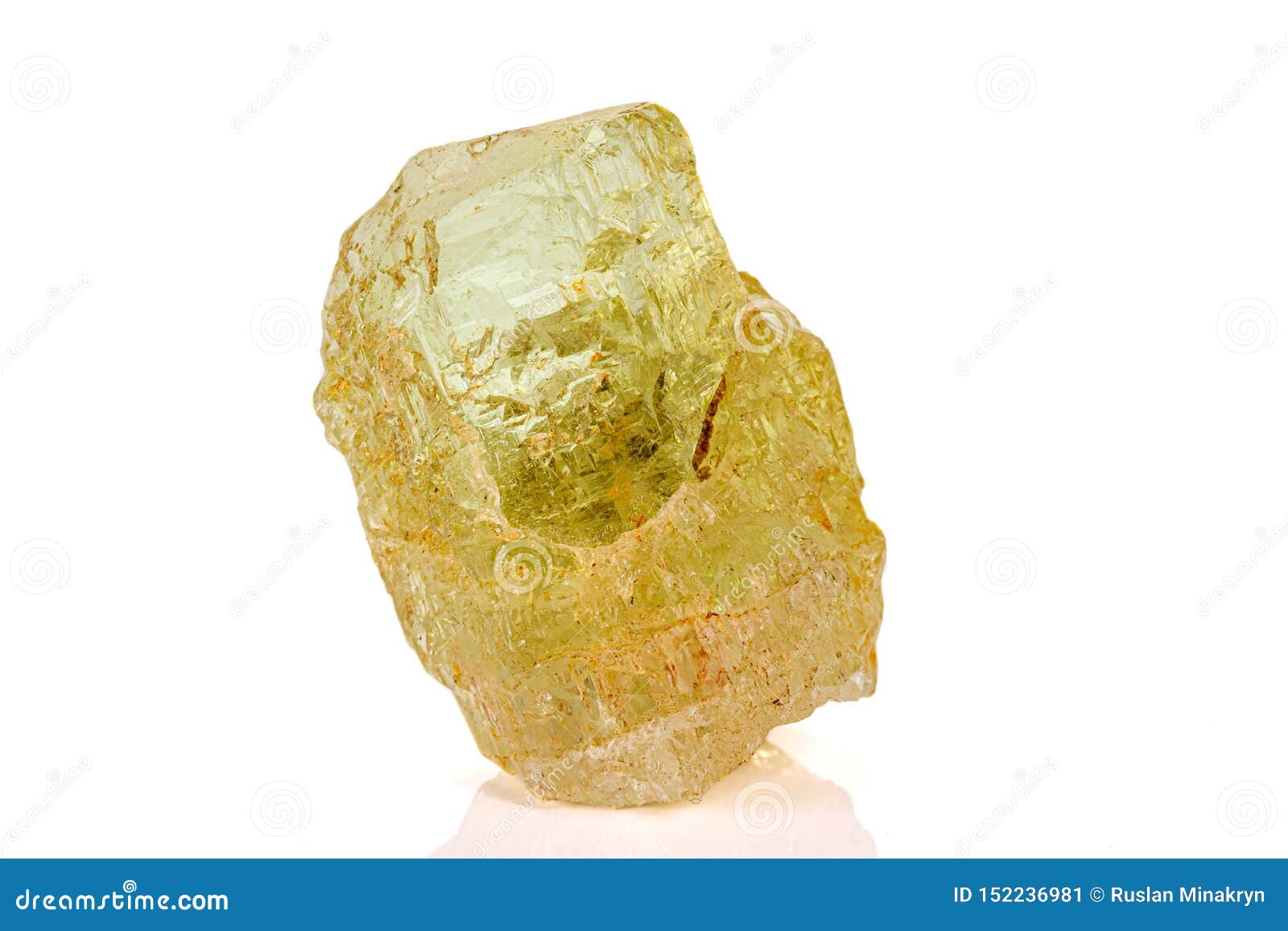Macro Stone Beryl Mineral on White Background Stock Image - Image of ...