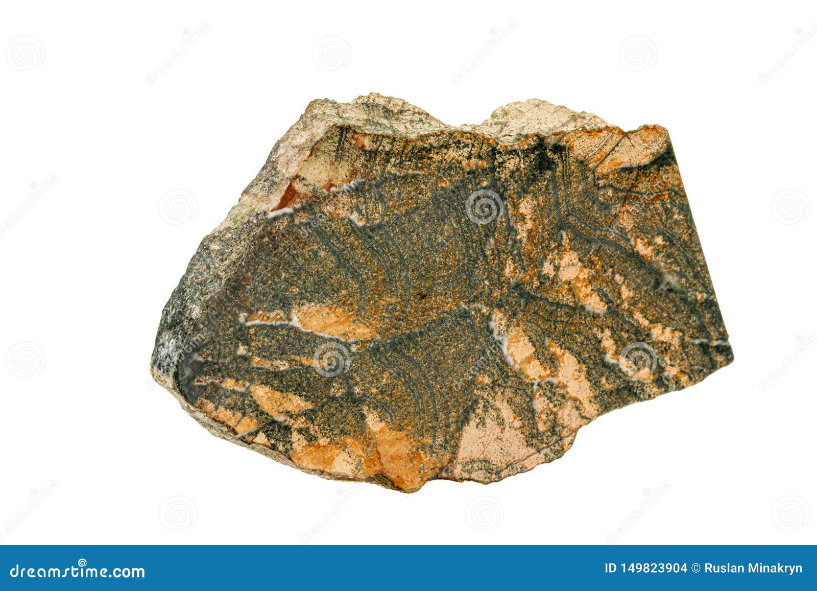 Piece Of Raw Skarn Stone On Dark Background Royalty-Free Stock Image ...