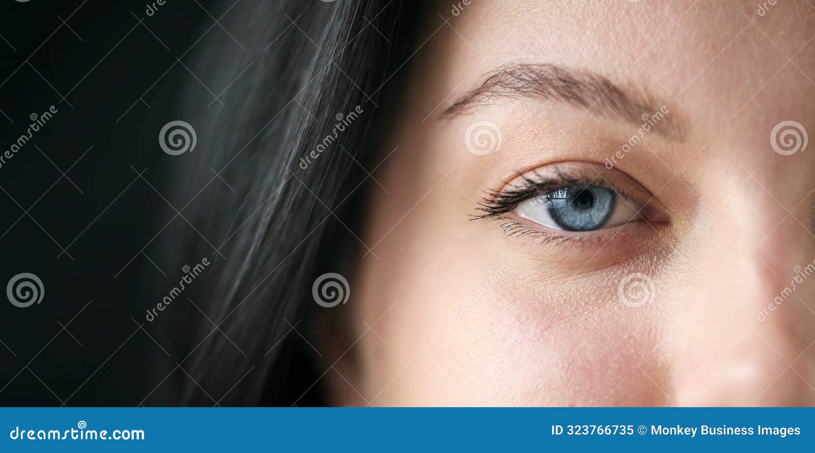 Macro Studio Expression Shot of Woman S Eye with Close Up on Eyelashes ...