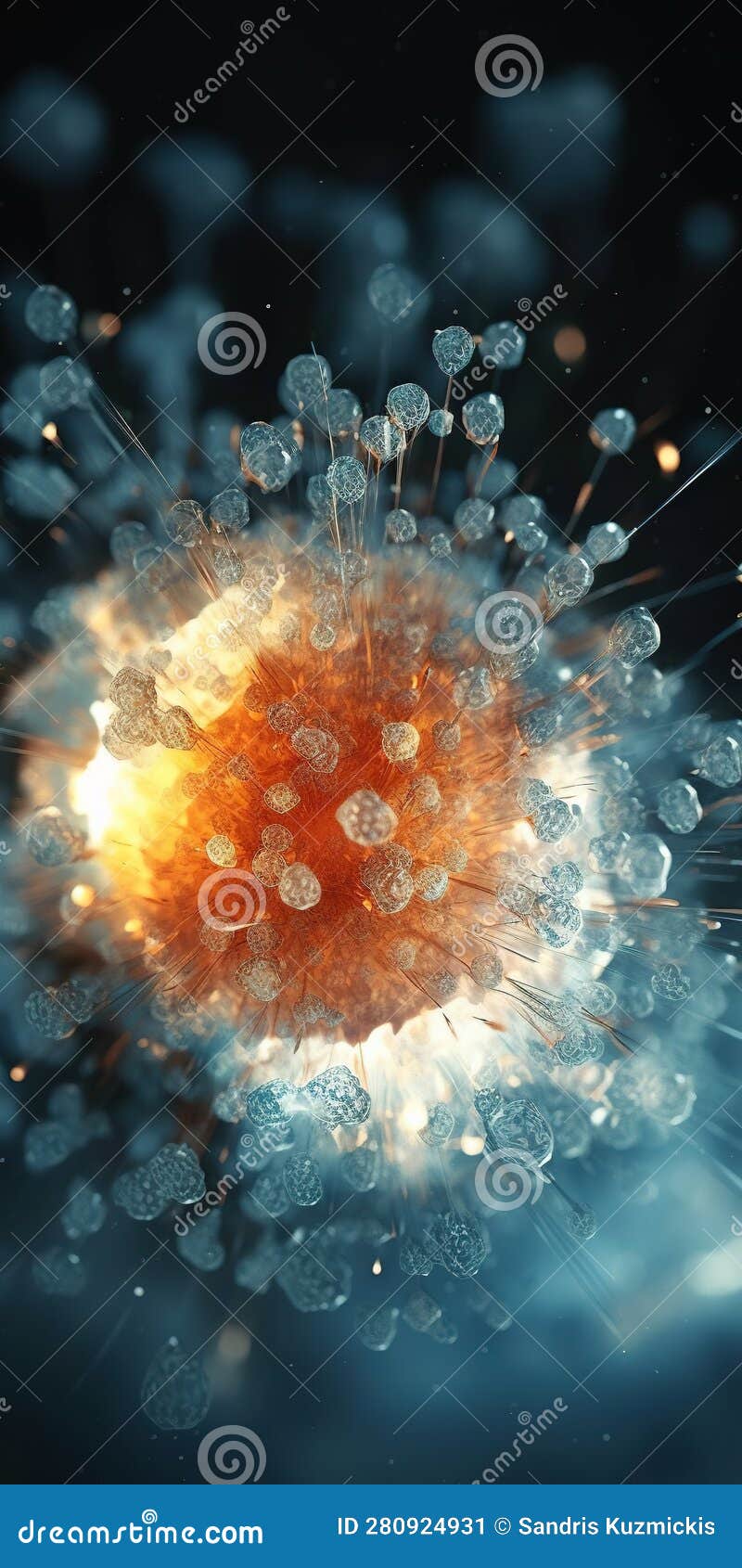 Macro Subatomic Particle. Generative AI Stock Illustration ...