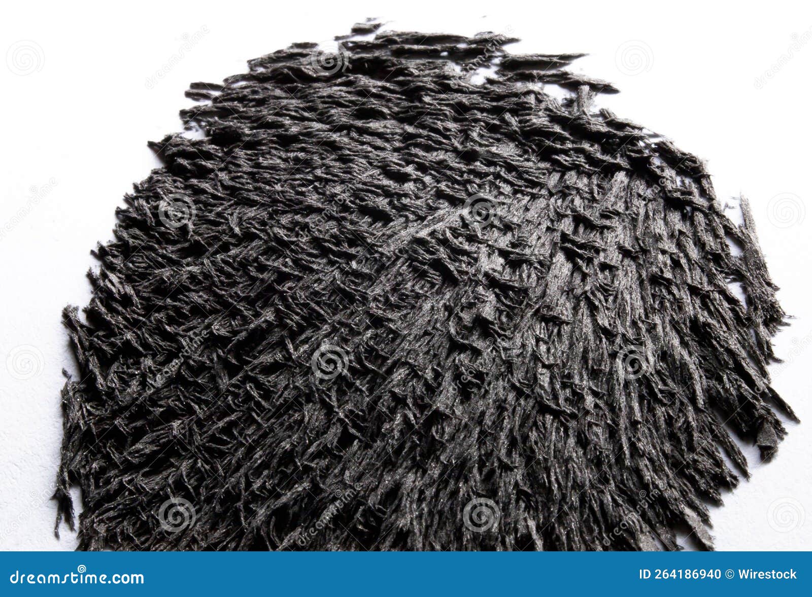 Iron Dust Showing The Magnetic Field Near A Magnet Bar On White ...