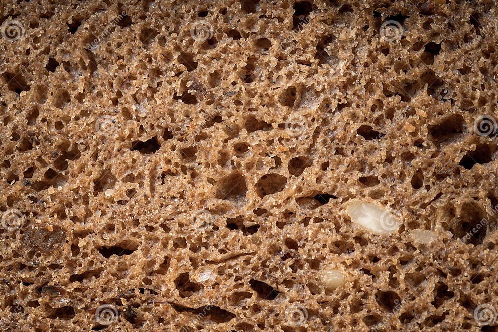 Macro Texture of the Bread Surface with Large Pores Stock Photo - Image ...