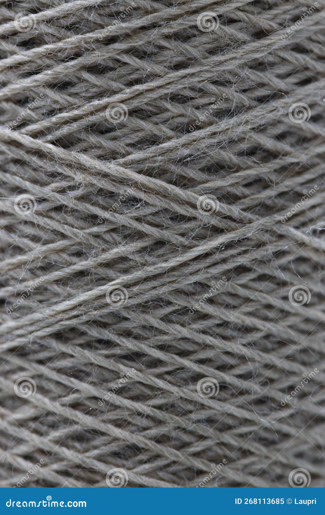 Close-up of Light Gray Thread Wound into a Ball. Abstract Texture Stock ...