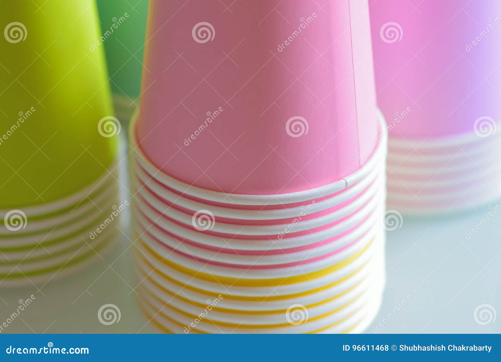 Macro Texture of Lined Up Colorful Paper Cups Stock Photo - Image of ...
