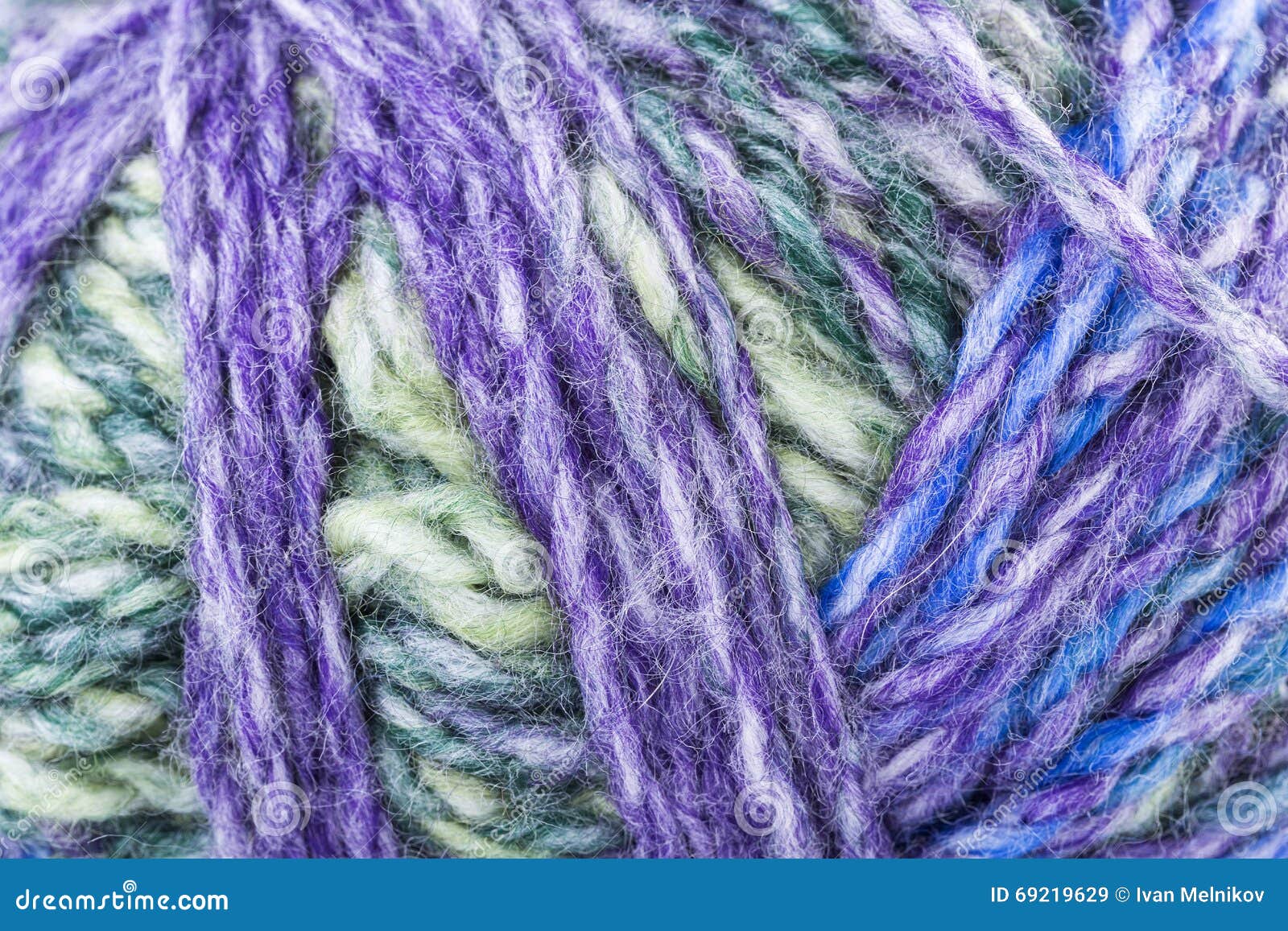 Macro Textured Color Wool Yarn Thread Stock Image - Image of fabric ...