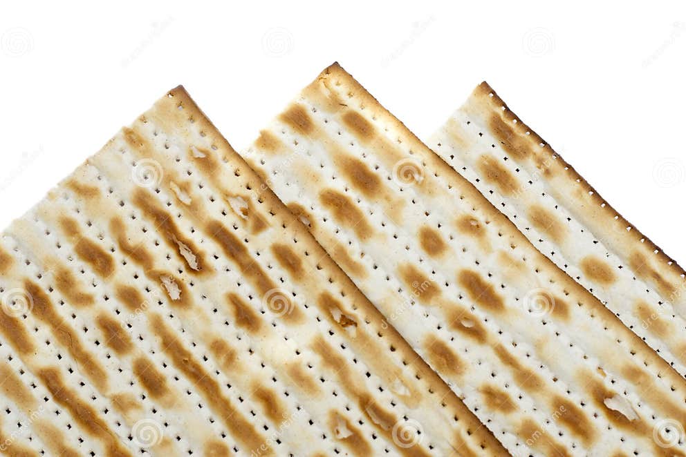 Macro of Three Matzoh (matza) Stock Image - Image of holiday, judaism ...