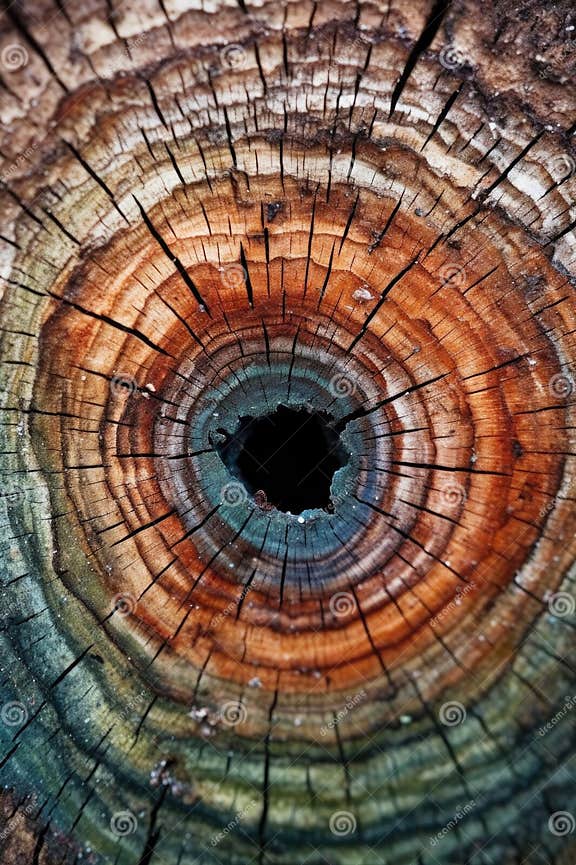 Macro of Tree Rings and Cracks in a Tree Stump Stock Photo - Image of ...