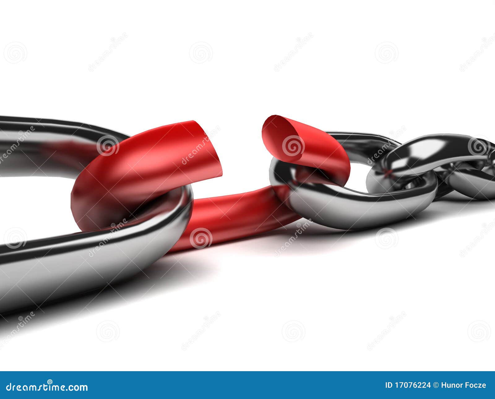 Macro Van Een Gebroken Ketting Stock Illustratie - Illustration of slot ...