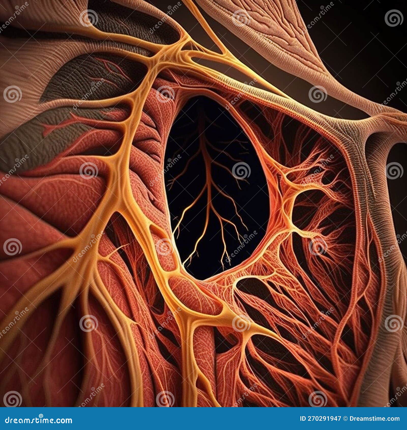 Macro veins tissues stock illustration. Illustration of biology - 270291947