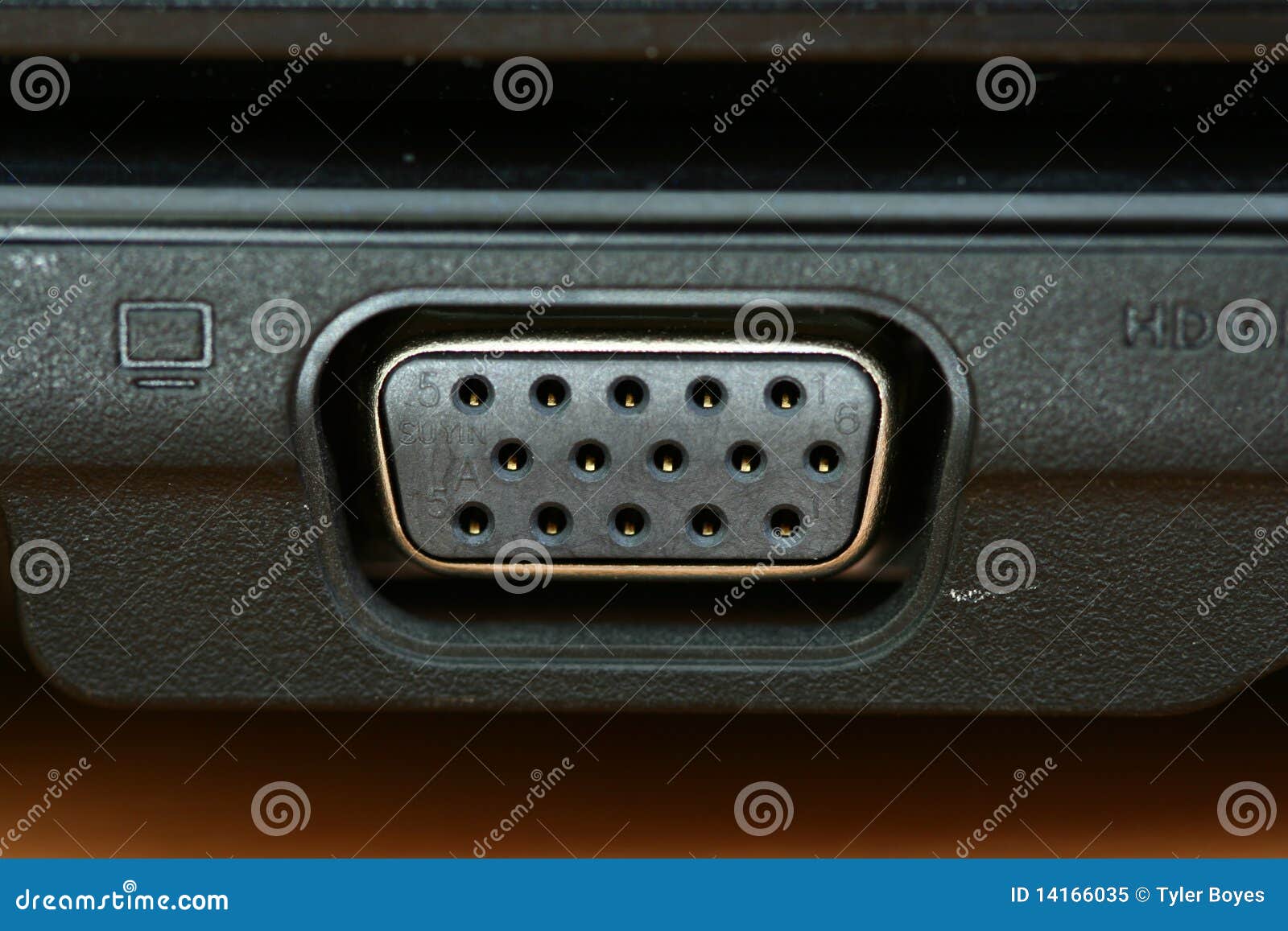 Macro VGA port stock image. Image of closeup, port, metal - 14166035