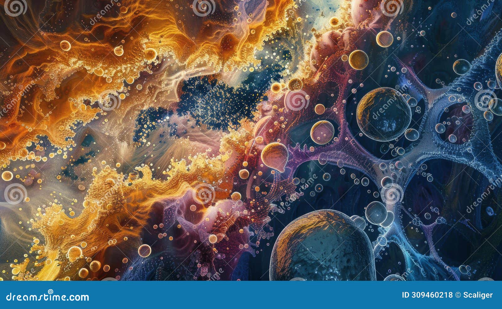 Macro View Abstract Background, Micro Life Inside Cell, Textured ...