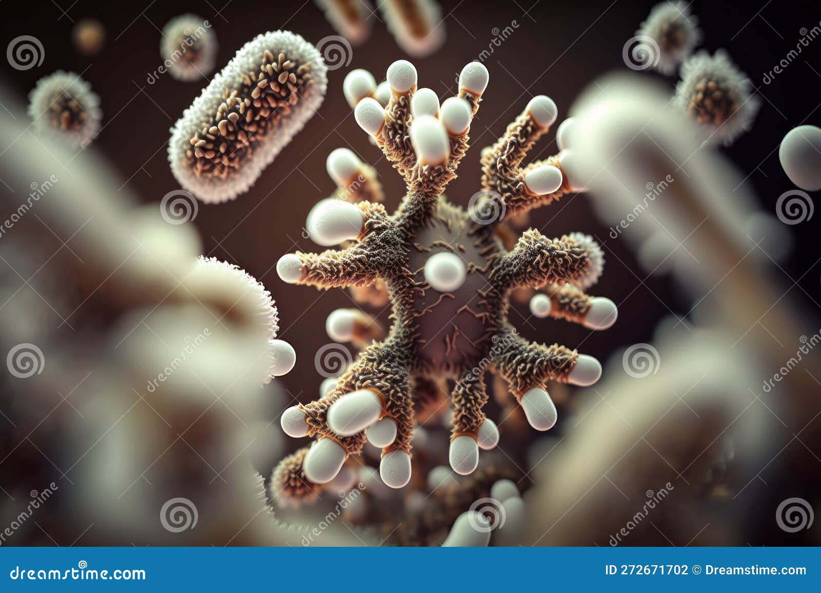 Macro View of Bacteria. Beautiful Colorful Picture Stock Illustration ...
