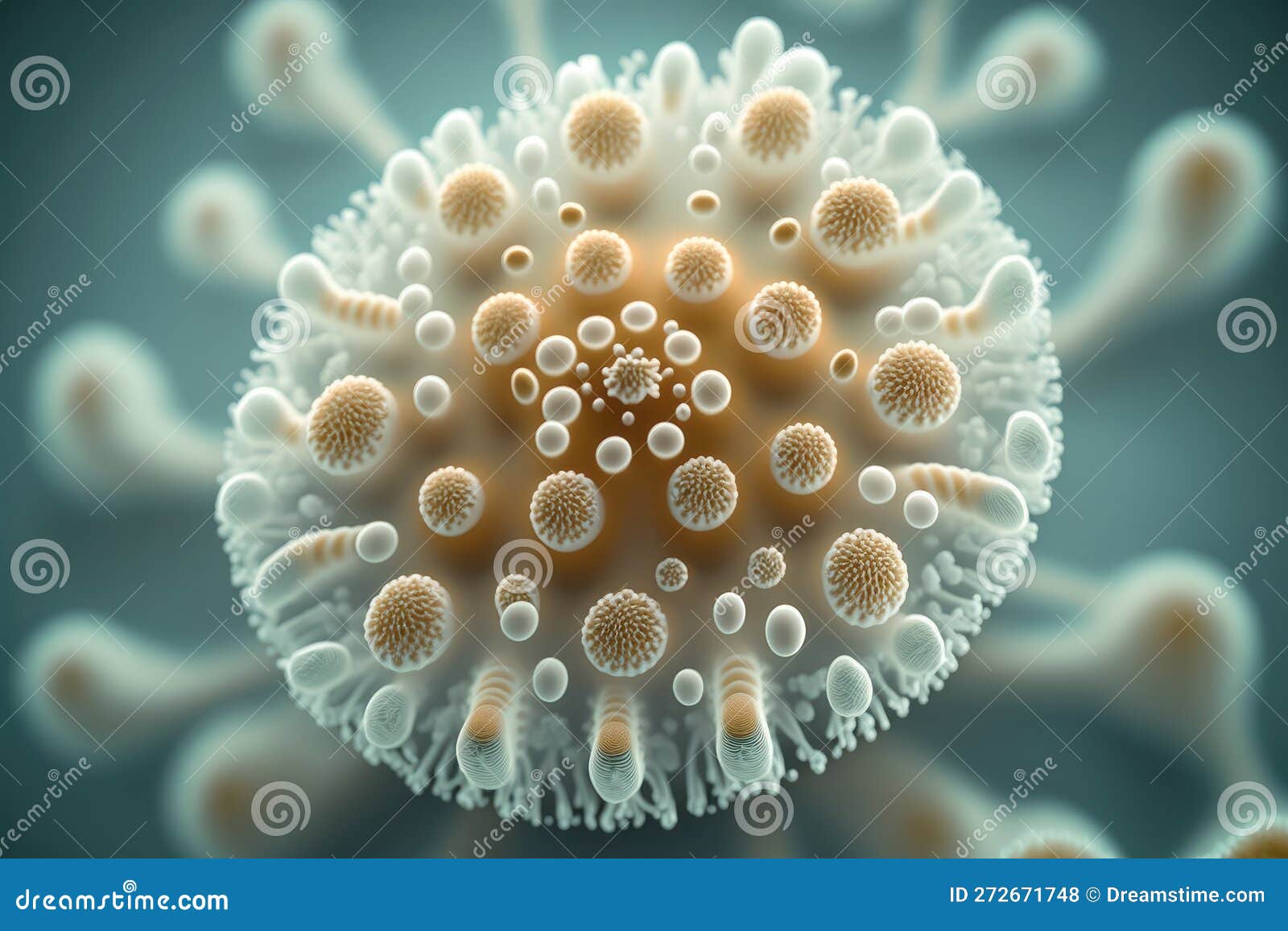 Macro View of Bacteria. Beautiful Colorful Picture Stock Illustration ...