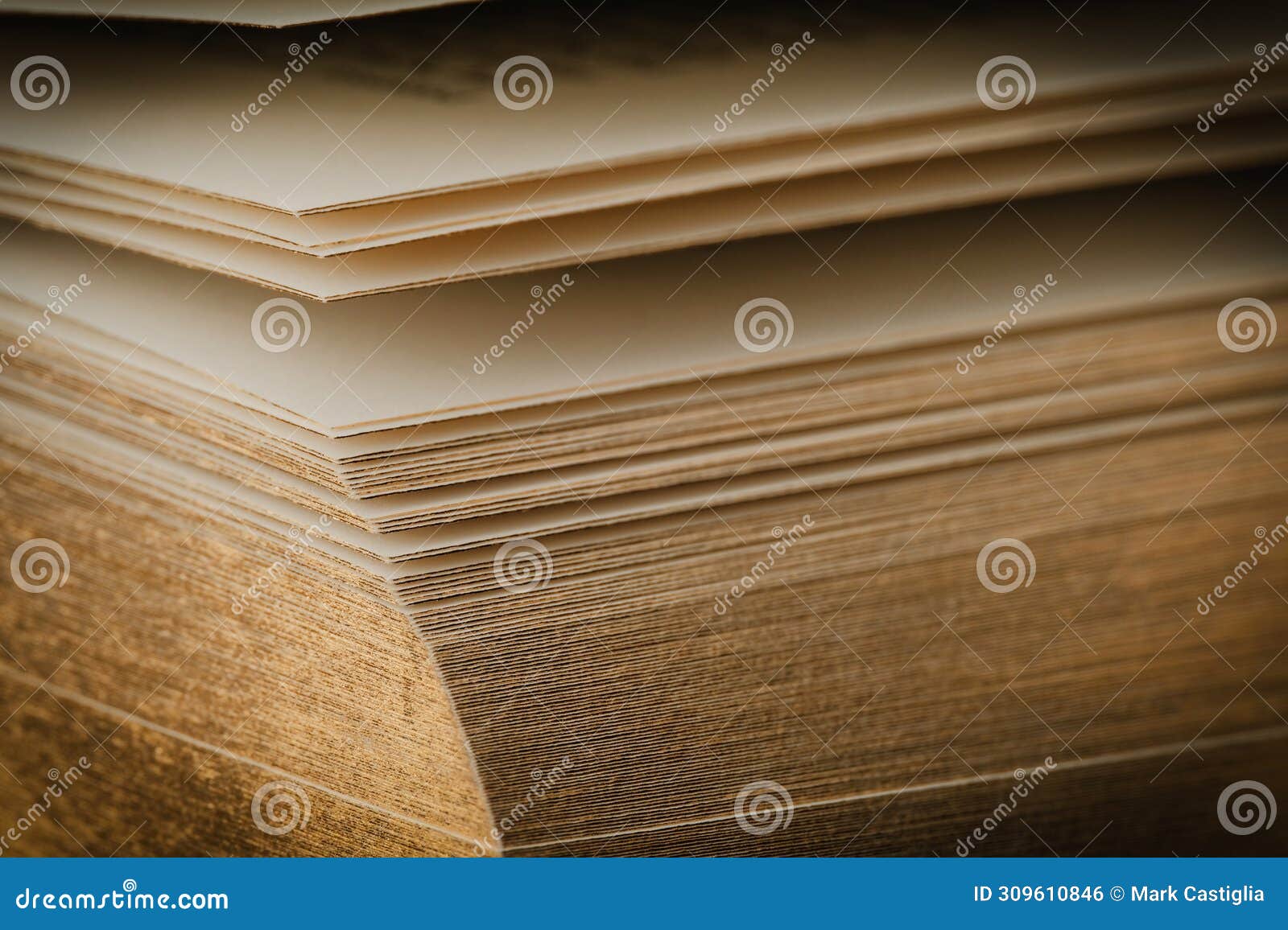 Old Book Edge Close Up. Book With Bookmarks Royalty-Free Stock ...