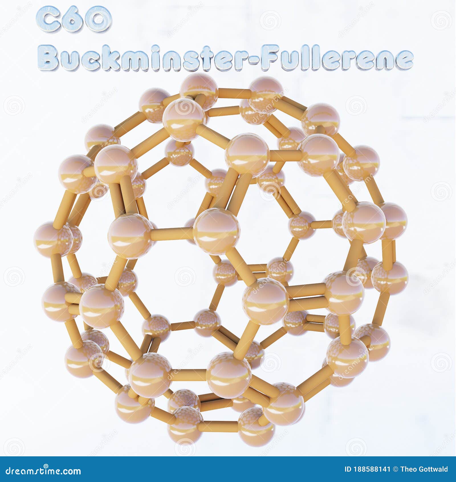 C60 molecule stock illustration. Illustration of colored - 188588141