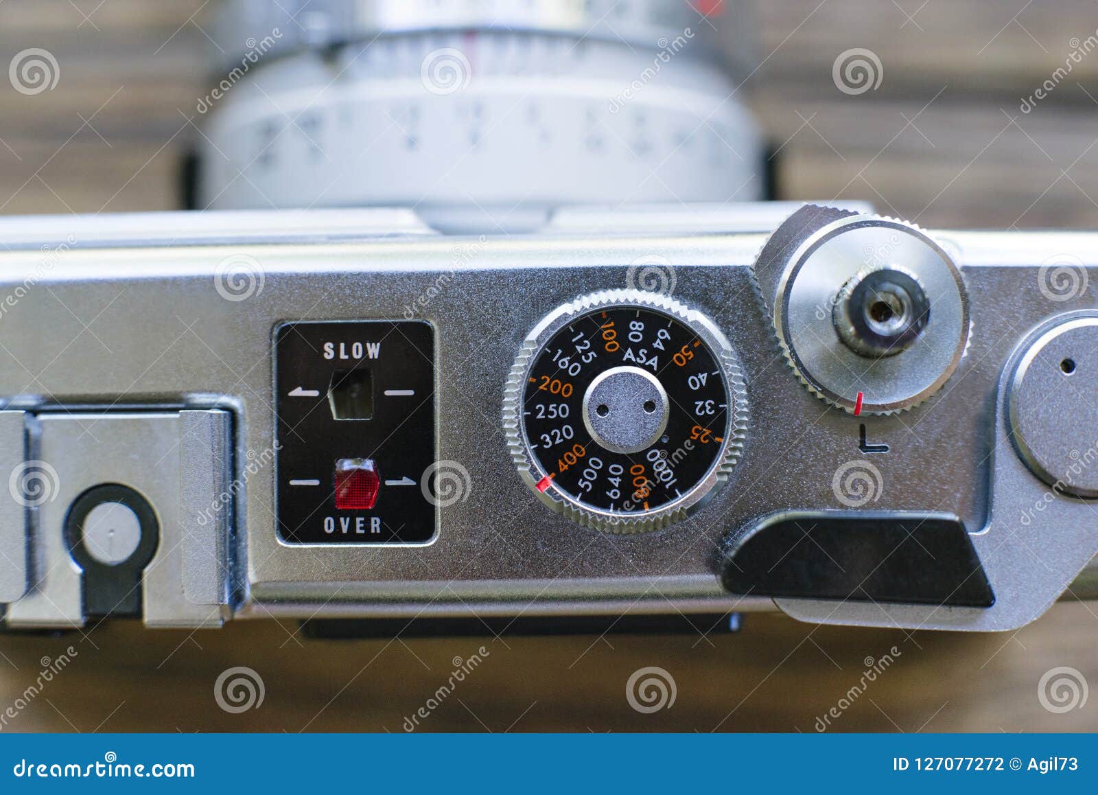 Macro View of Camera Controls Aon an Old Film Camera Stock Photo ...