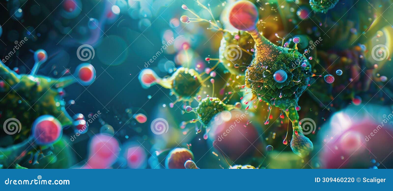 Macro View of Cell Abstract Background, Micro Life Inside Organic ...