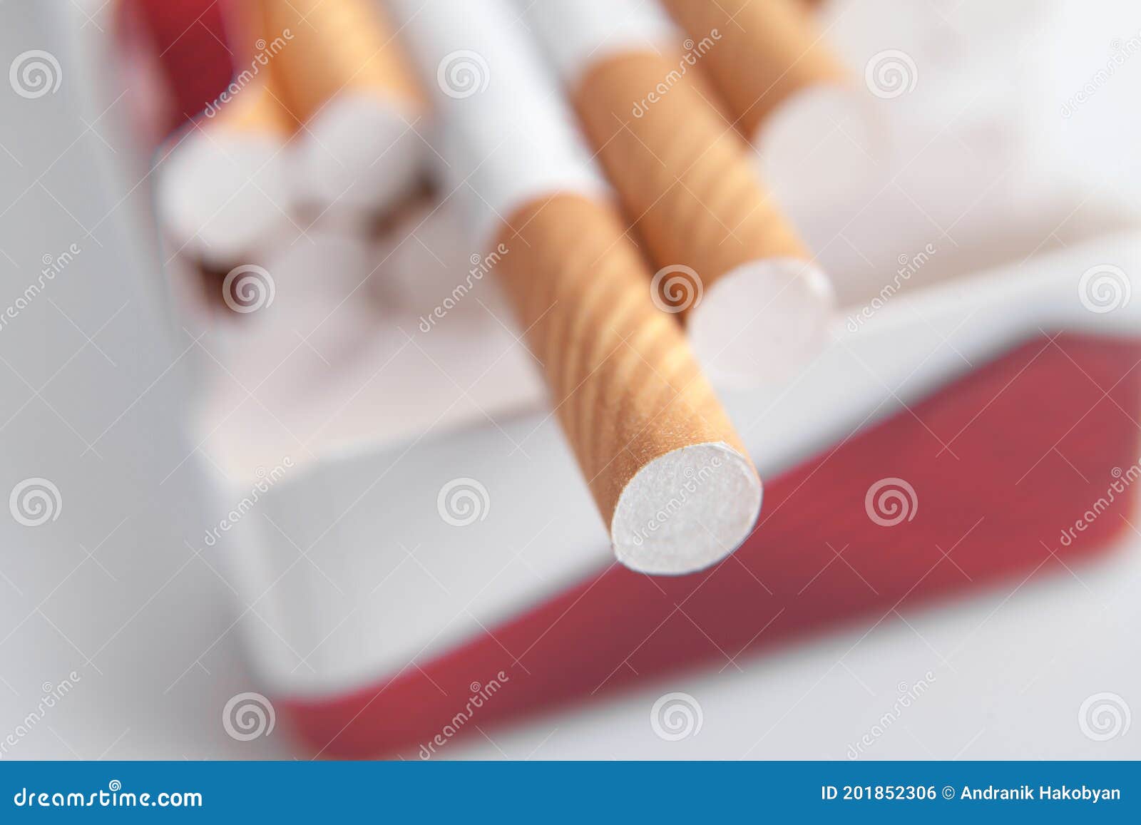 Macro View. Cigarettes in Pack Stock Photo - Image of inside, nicotine ...