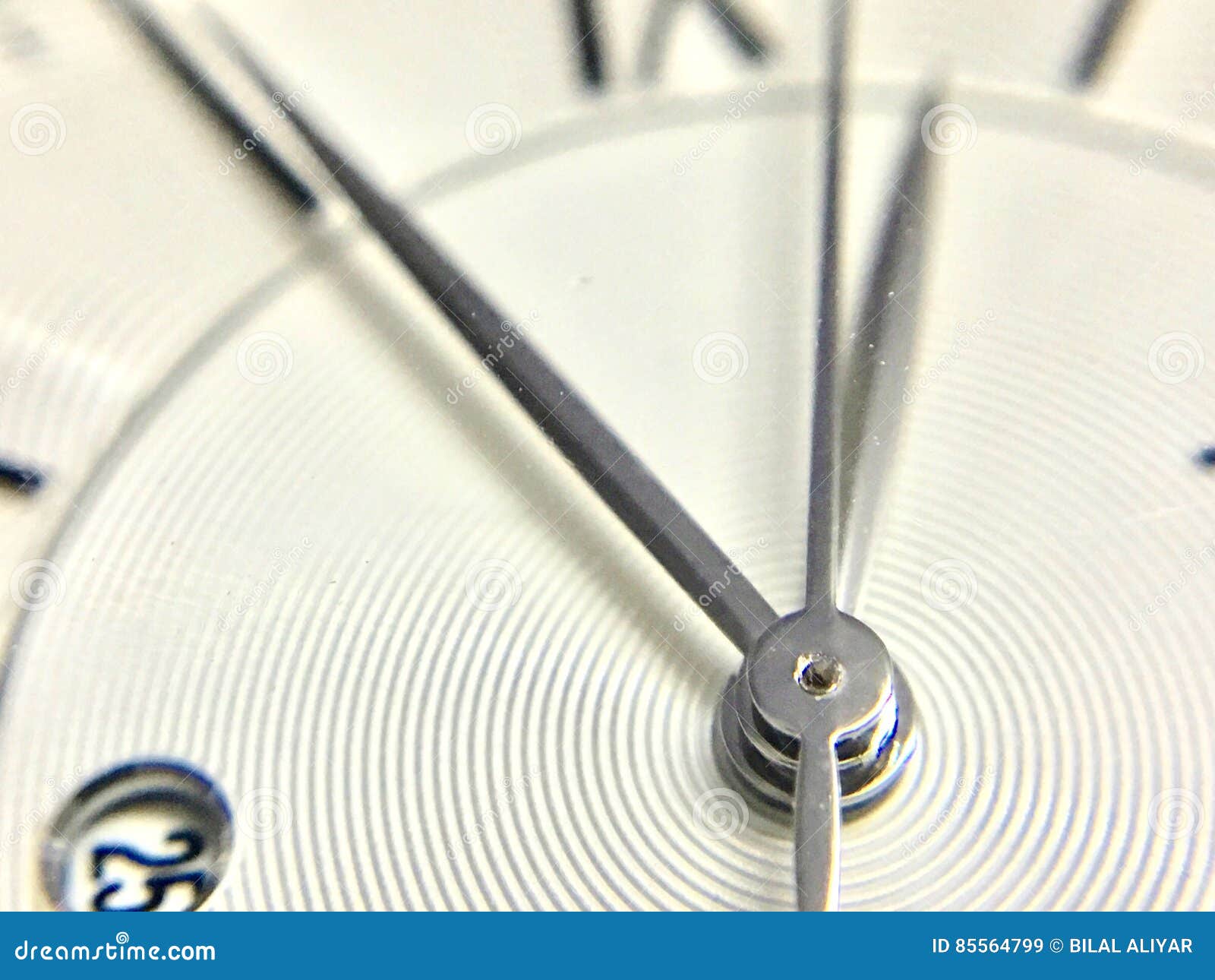 Macro View of Clock Needles Stock Image - Image of tide, colour: 85564799