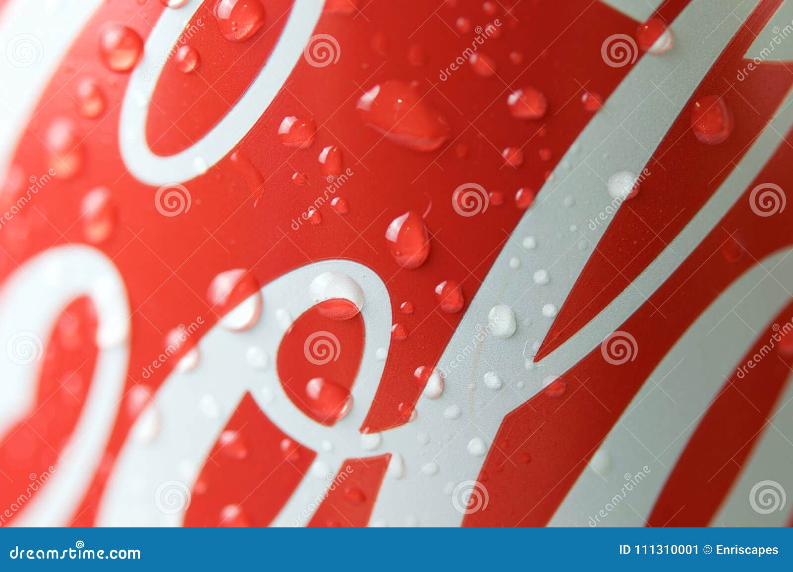Coca cola cans with drops editorial photo. Image of refreshing - 111310001