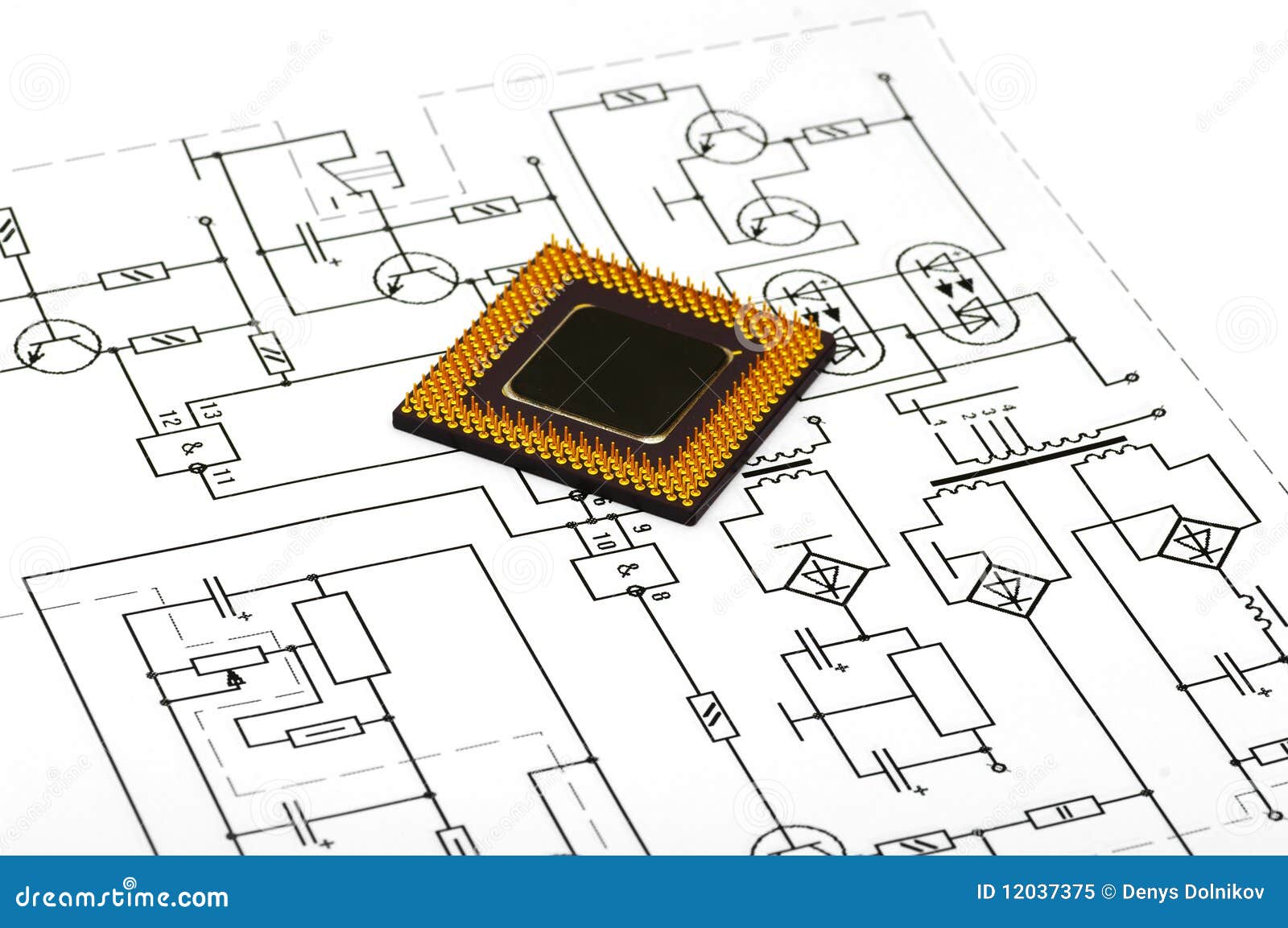 Macro view of cpu stock image. Image of connection, chip - 12037375