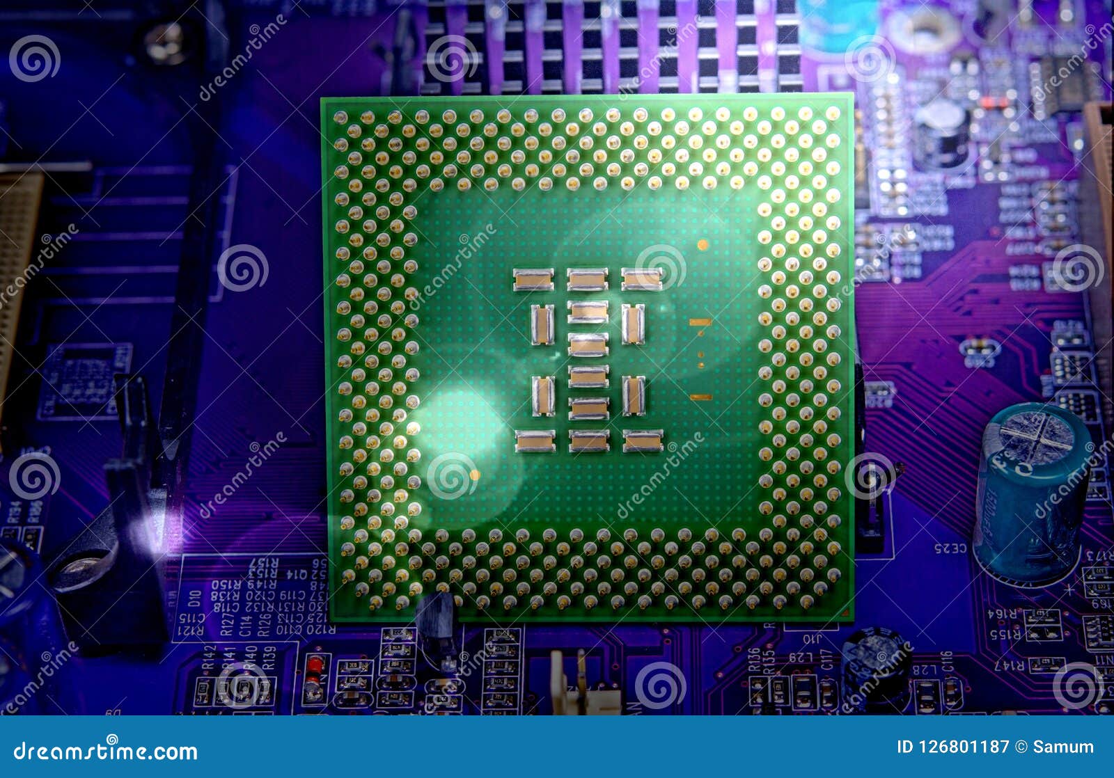 Cpu Pins and Circuit Mother Board Stock Image - Image of communication ...